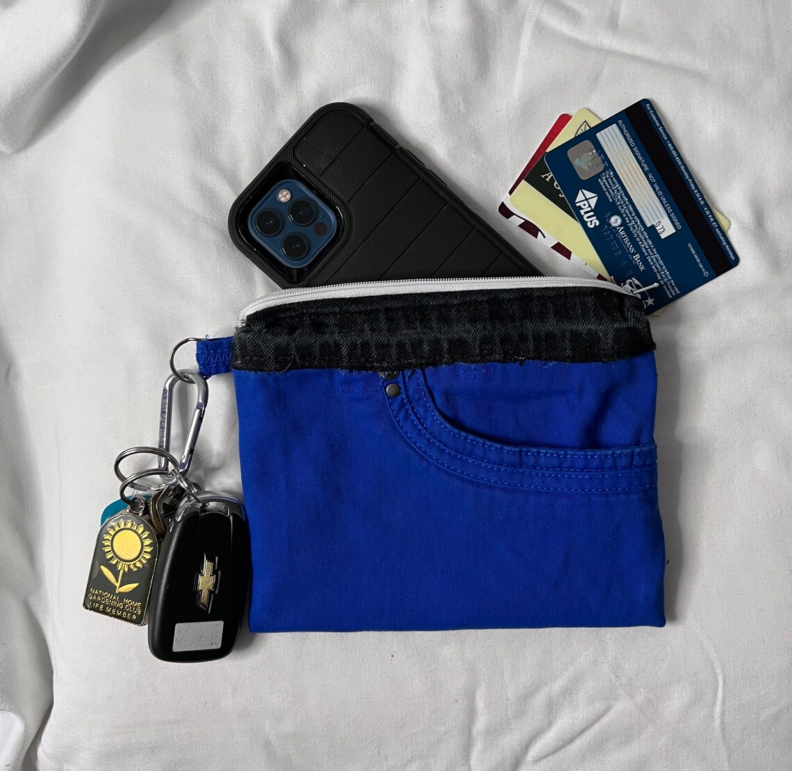 Blue Zipper Pouch, Small Pouch, Zipper Pouch - Etsy