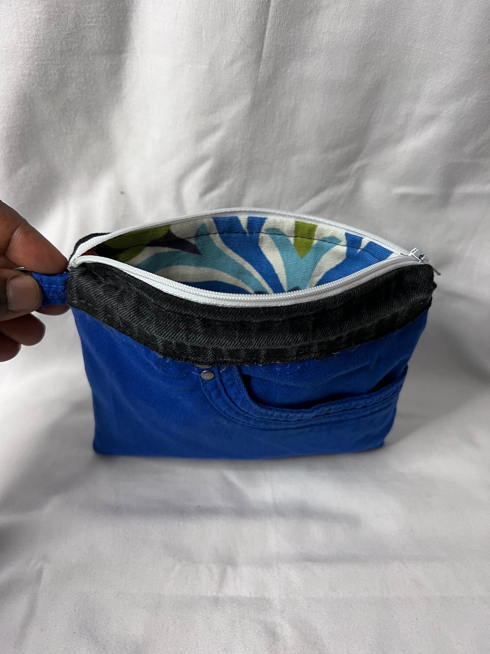 Blue Zipper Pouch, Small Pouch, Zipper Pouch - Etsy