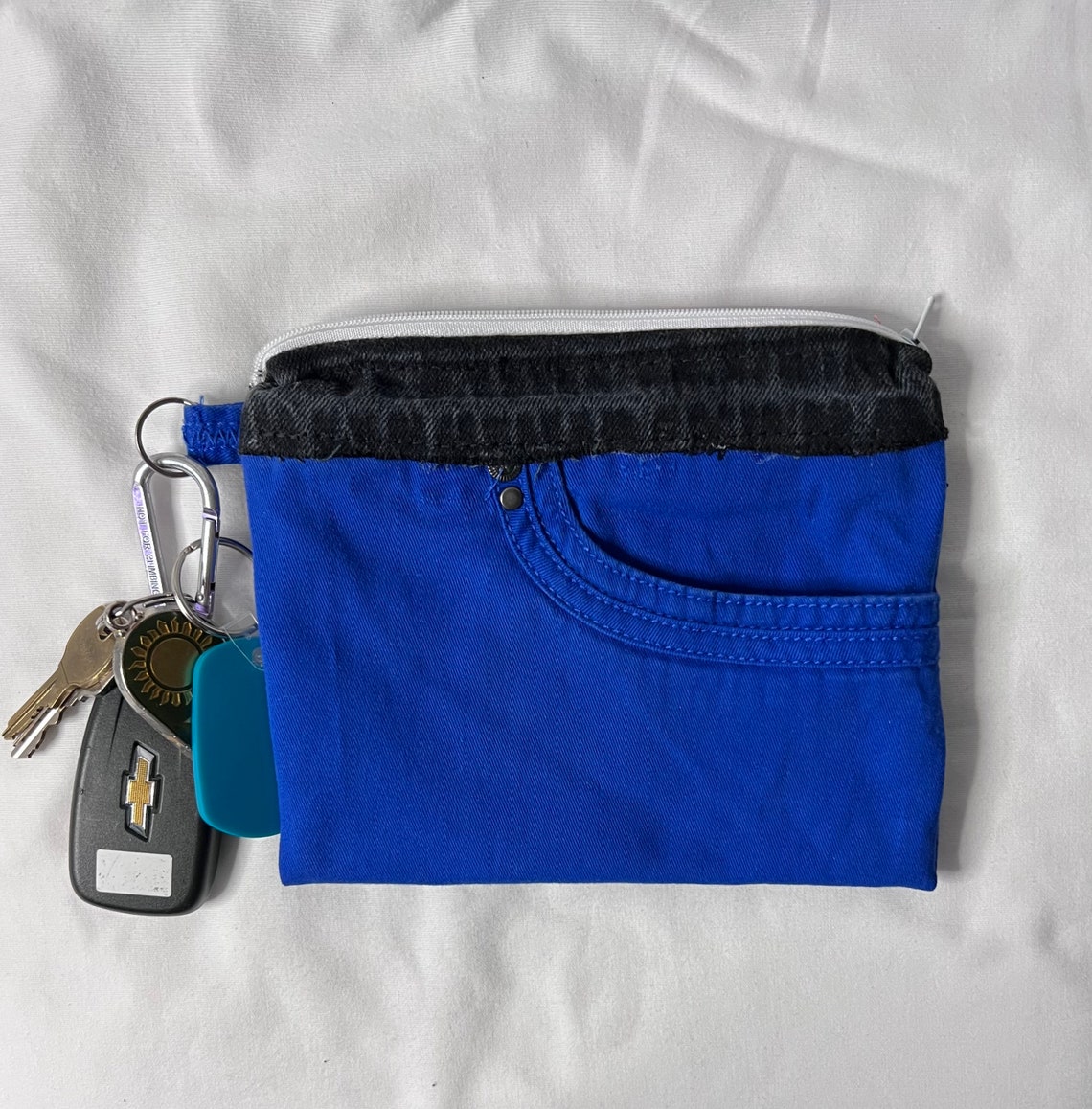 Blue Zipper Pouch, Small Pouch, Zipper Pouch - Etsy
