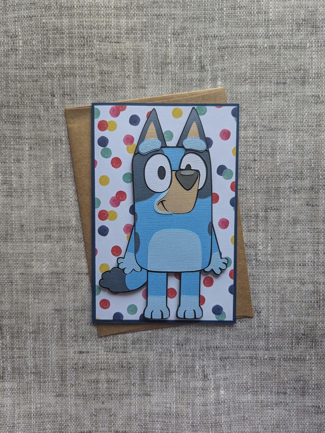 Bluey 5x7 Handmade Card With Envelope - Etsy