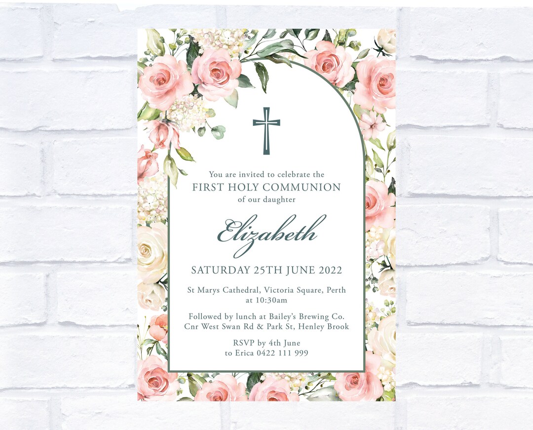 ANY EVENT Floral Arch Invitation, Digital Invitation, Print Yourself - Etsy