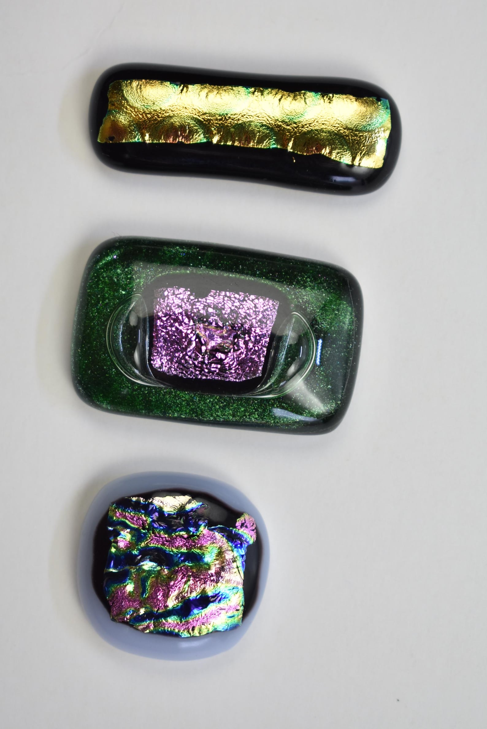 Handmade Fused Glass Cabochons Lot Multicolored for Jewelry Making and ...