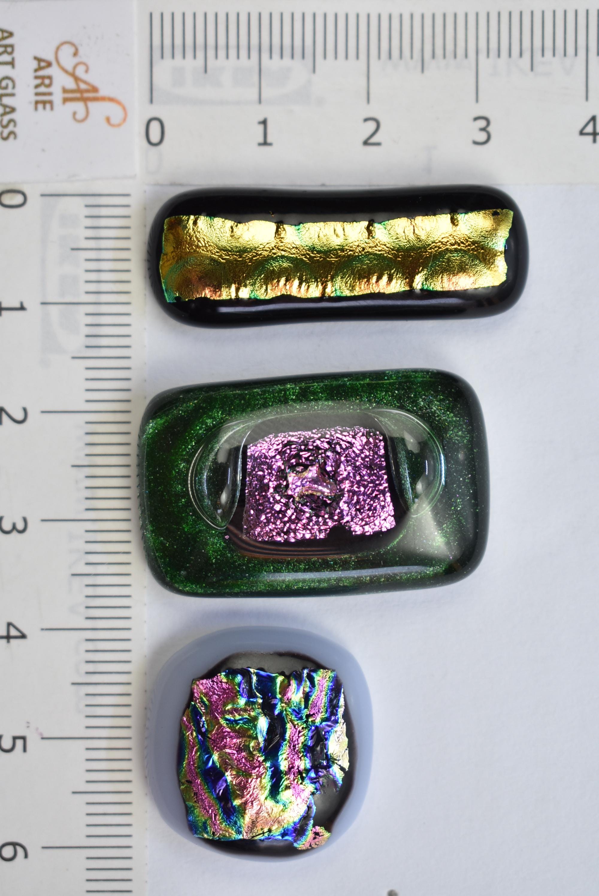 Handmade Fused Glass Cabochons Lot Multicolored for Jewelry Making and ...