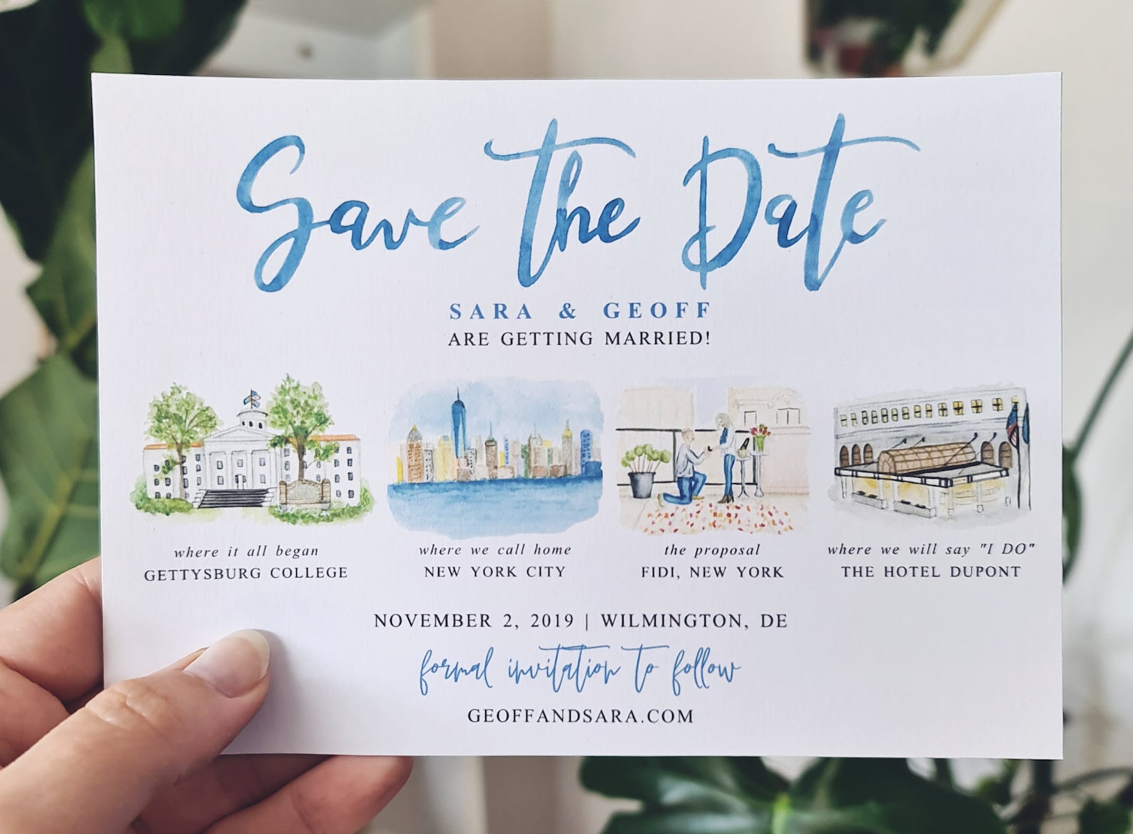 Custom Watercolor Save the Date Digital Only - Etsy