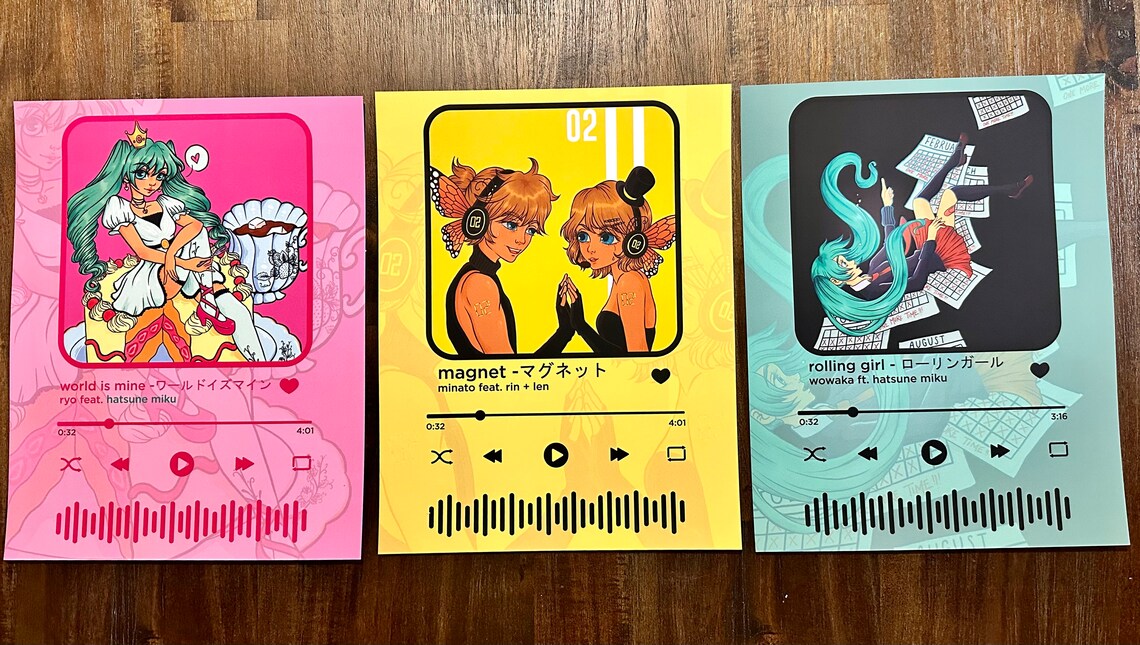 Vocaloid Music Player Prints - Etsy