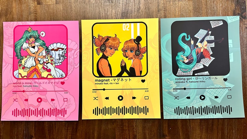 Vocaloid Music Player Prints - Etsy