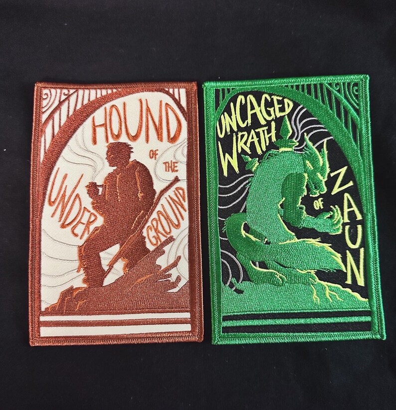 Arcane Vander Warwick Silco Jinx Embroidered Patches - Etsy