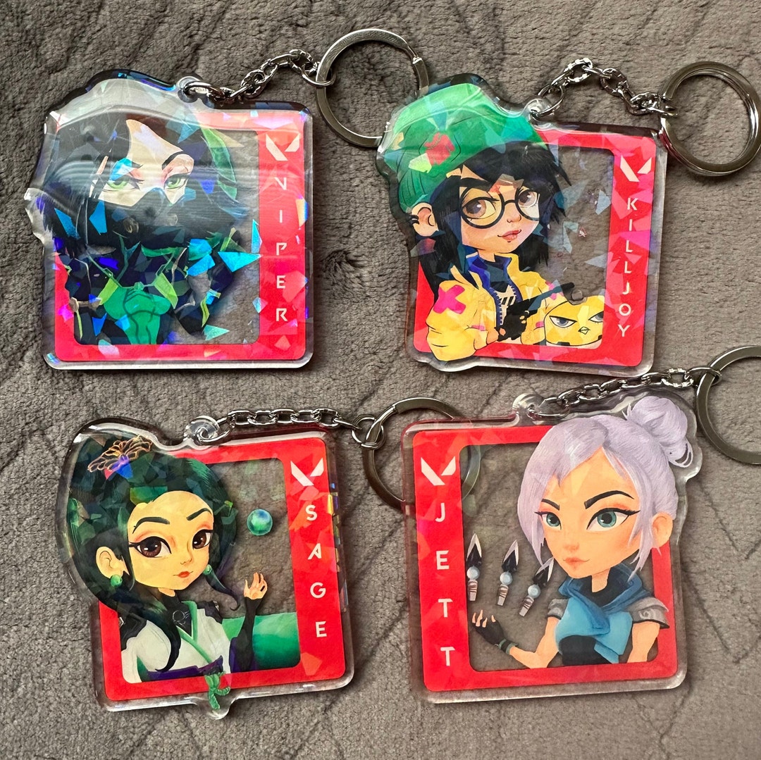 VALORANT Agent Holographic Keychains - Etsy