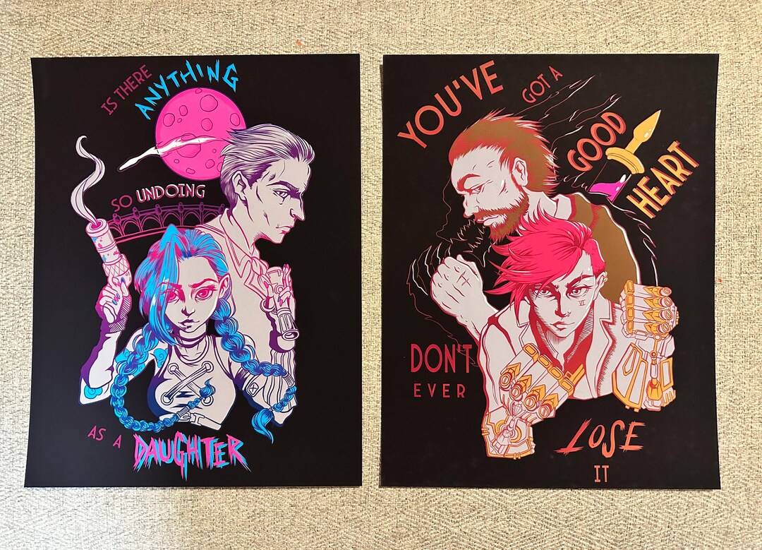 Arcane Vi and Jinx Prints - Etsy