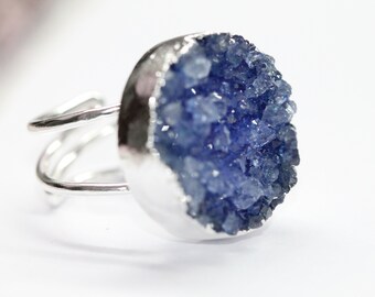 Round Druzy Ring | Etsy