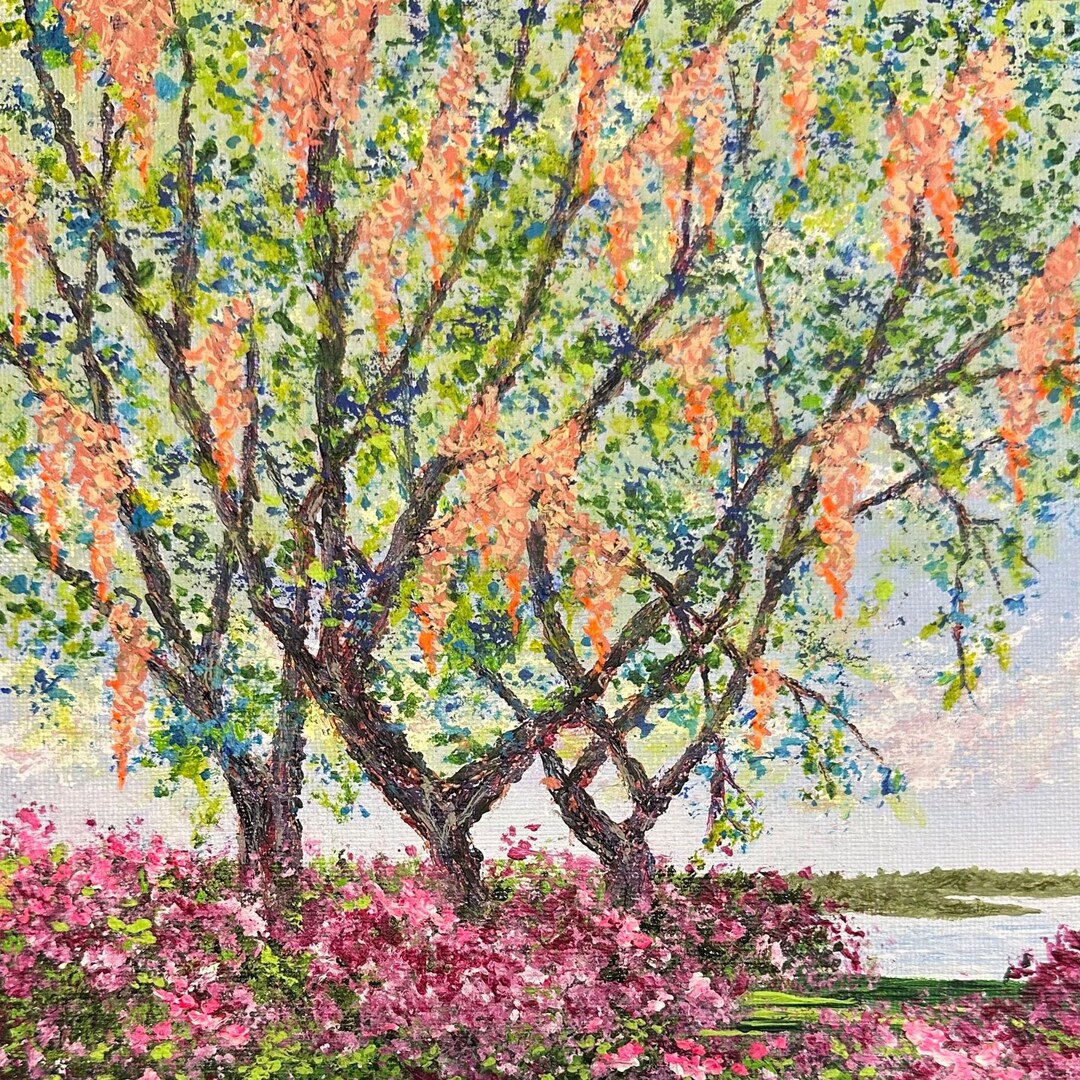 Mossy Oaks - Nature Landscape Acrylic Painting by Deb Bossert Artworks ...