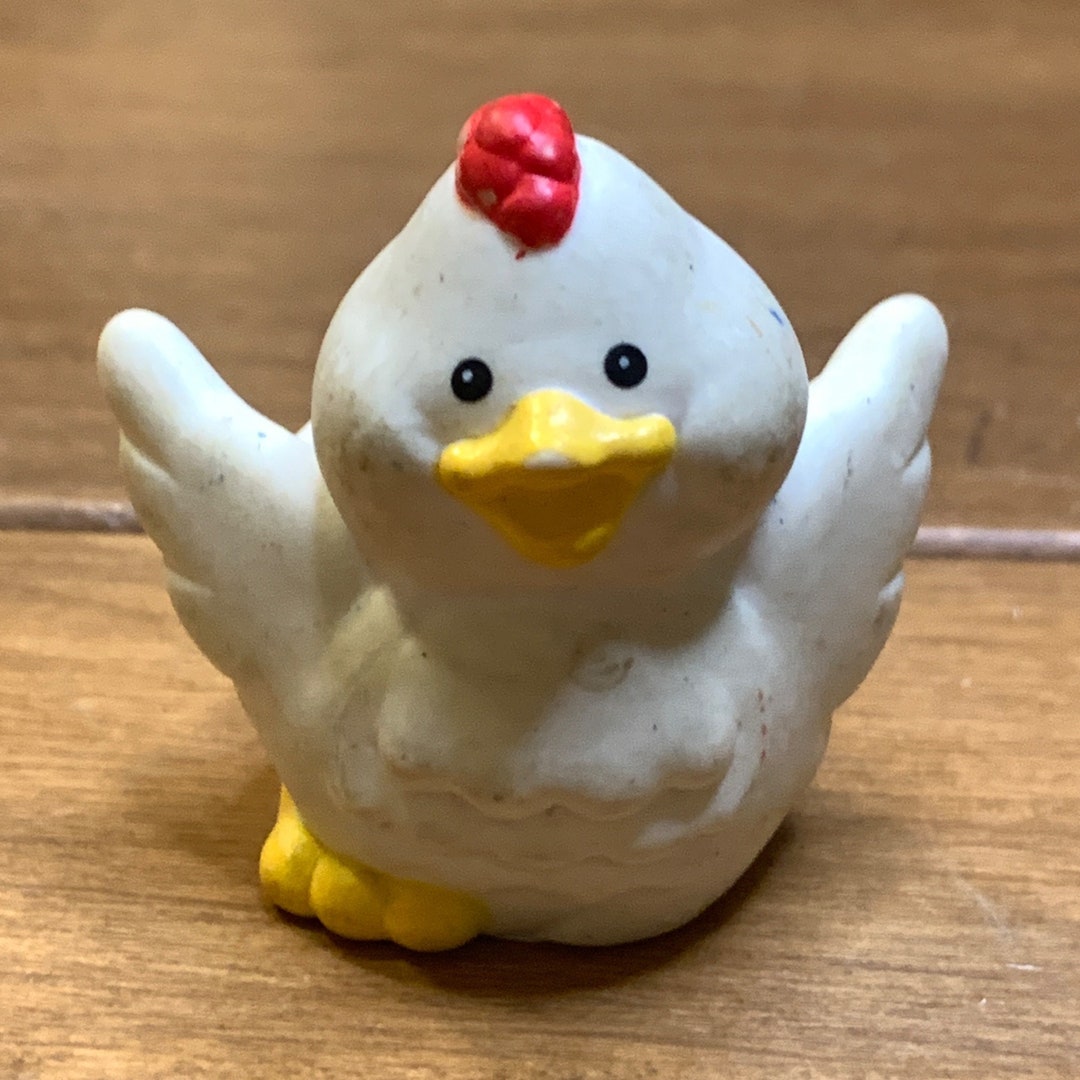 Vintage Fisher Price Little People Chicken - Animal Sounds Farm Set ...
