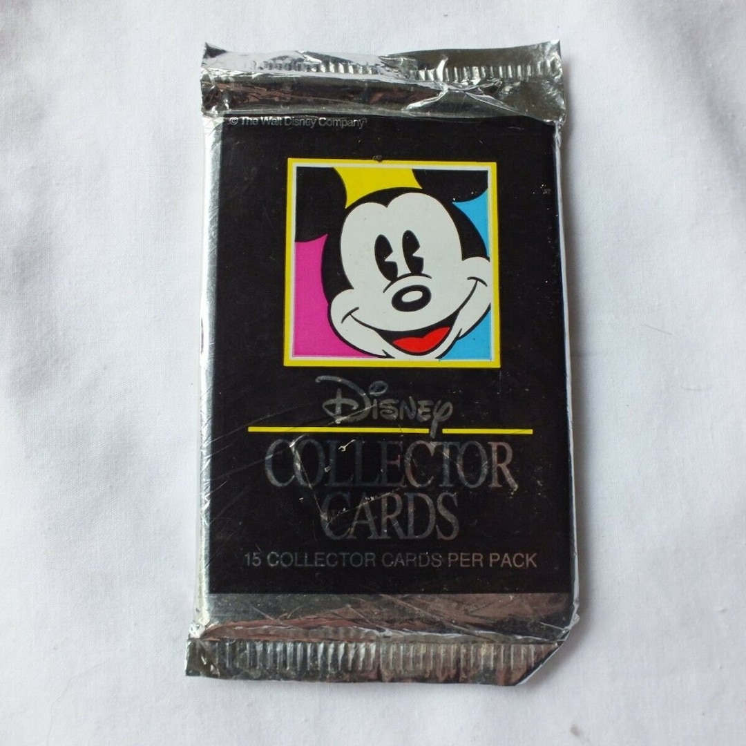 Vintage DISNEY Collector Cards Pack From 1991, Yellow, Walt Disney ...