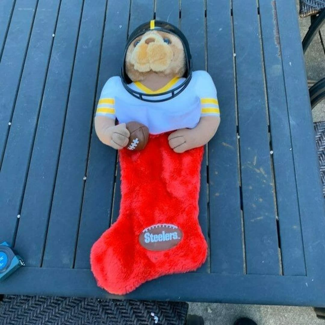 Pittsburgh Steelers Teddy Bear Vintage Christmas Stocking From 1994 - Etsy