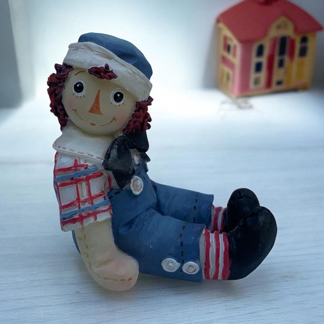 Raggedy Ann and Andy, Andy Seated Enesco Mini Figurine - Original Box ...