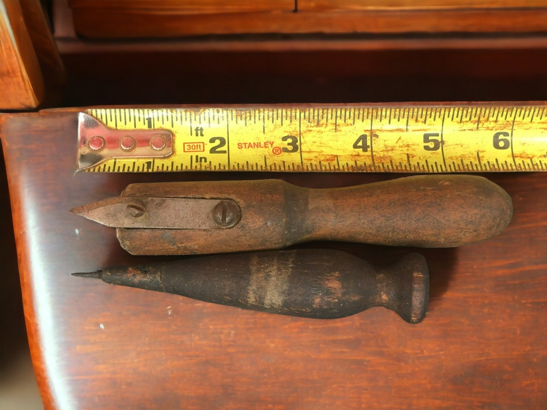 Vintage Set of 2 Wood Handle Tools, Possible Scratch Awl - Etsy
