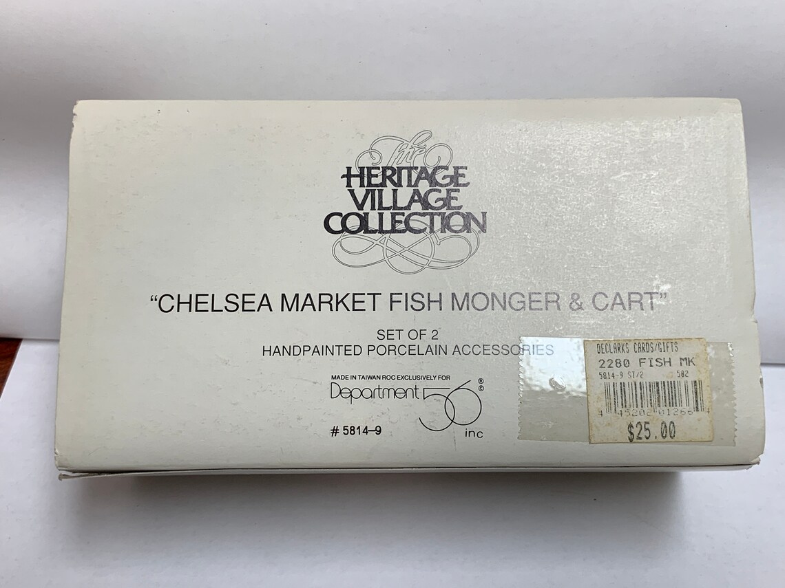 Dept 56 Chelsea Market Fish Monger & Cart Heritage Collection | Etsy