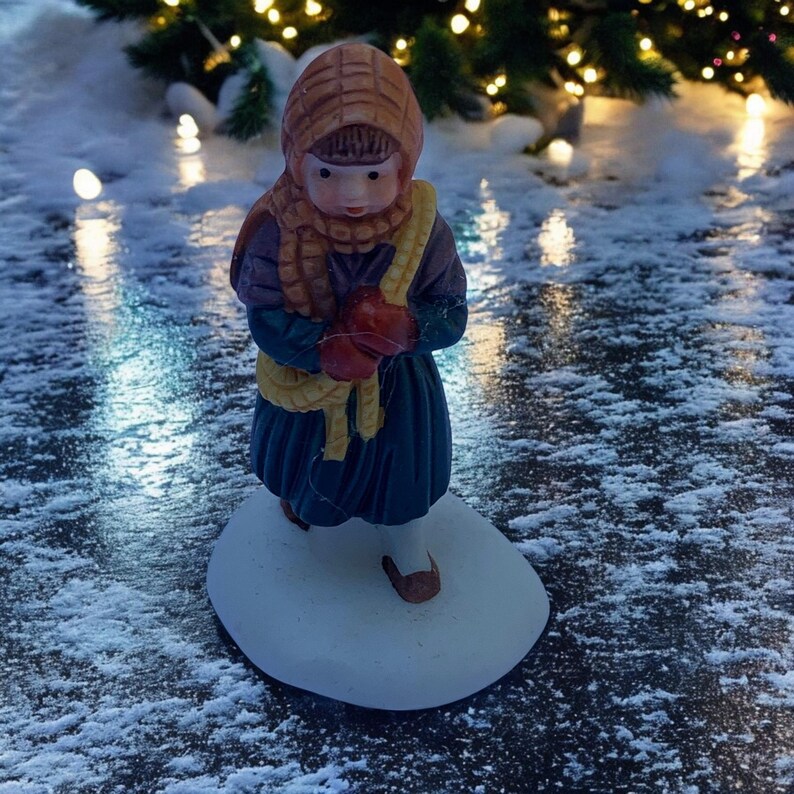 Dept 56 Bringing Home the Yule Log - Girl Walking Loose Figurine - 1991 ...