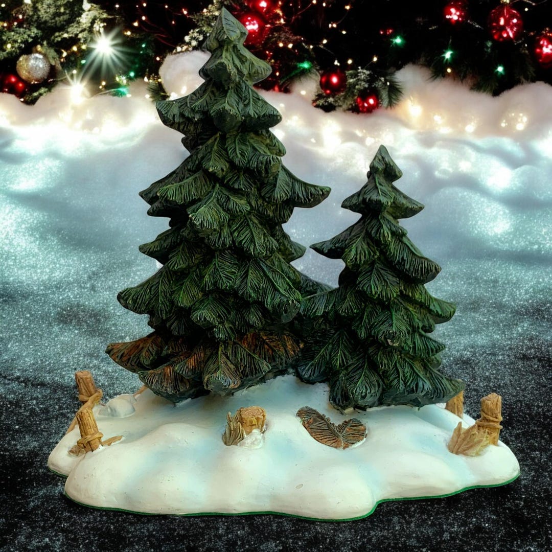 Dept 56 Village - Double Pine Trees - General Christmas Village ...
