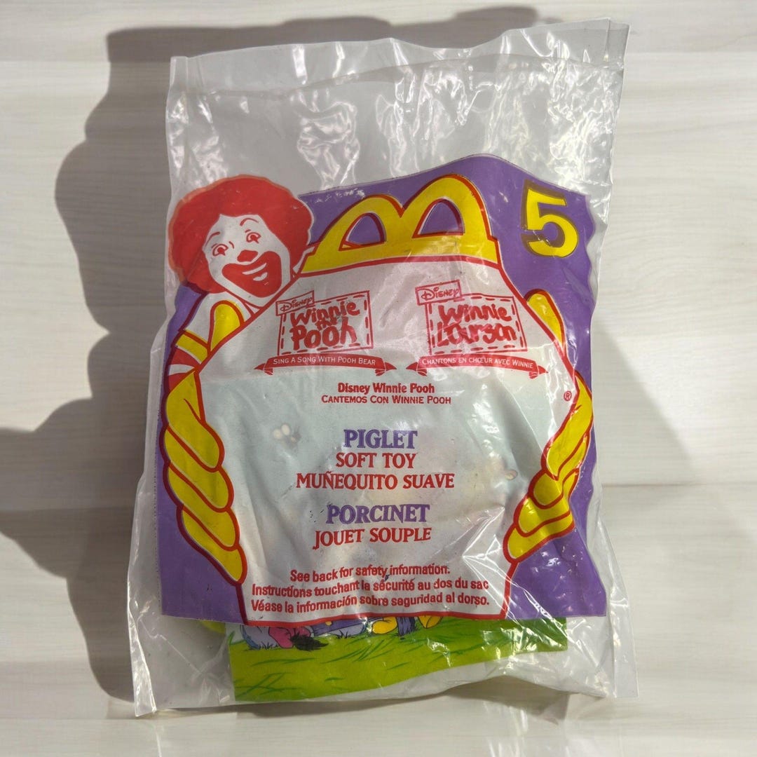 Disney Winnie the Pooh Piglet 1999 Mcdonalds Happy Meal Toy Sealed ...