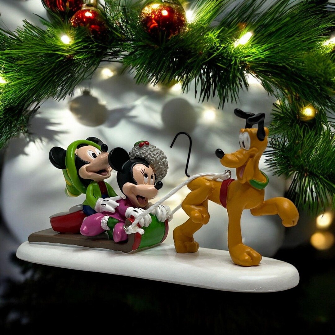 Dept 56 Disney Pluto's Toboggan Ride Christmas Figurine - Etsy