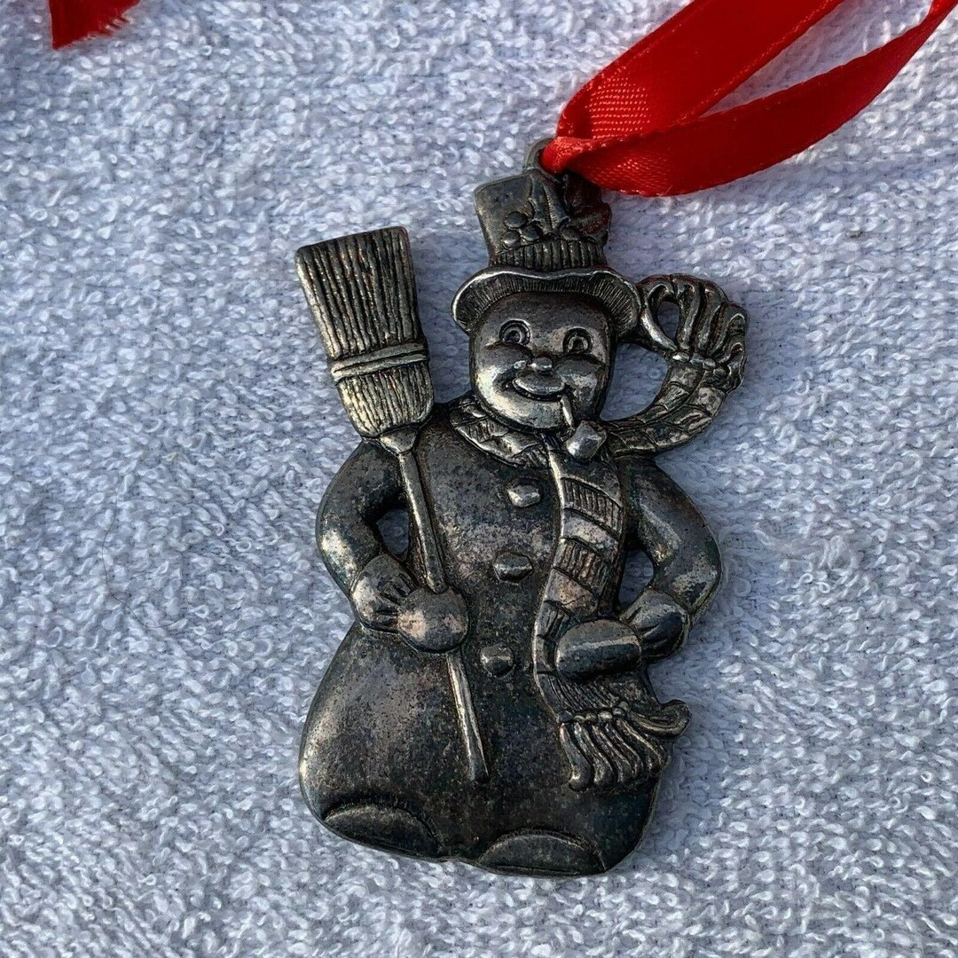 Snowman Gorham Christmas Tree Ornament Silver Plated 1984 - Etsy