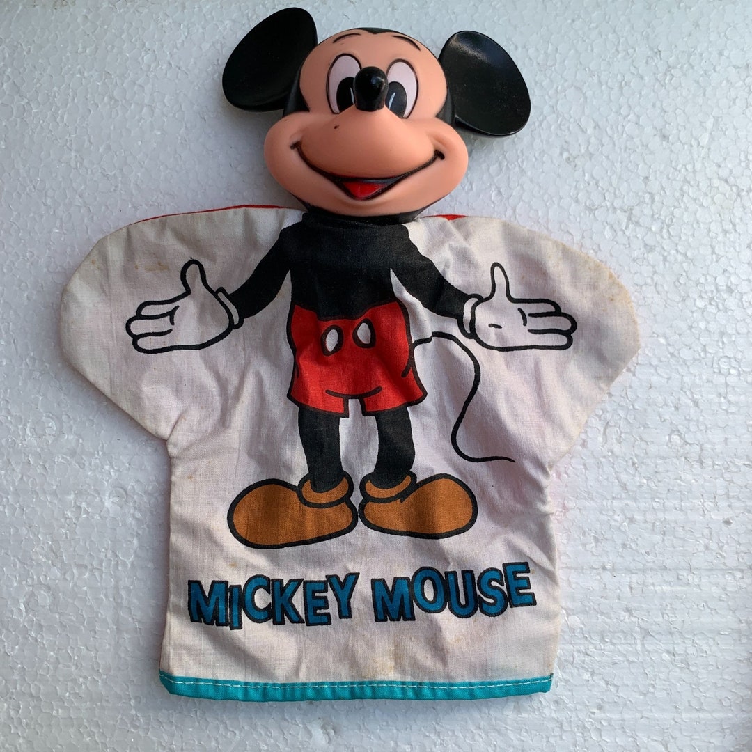 Walt Disney Mickey Mouse Hand Puppet, Retro Old School Toy From 1960s ...