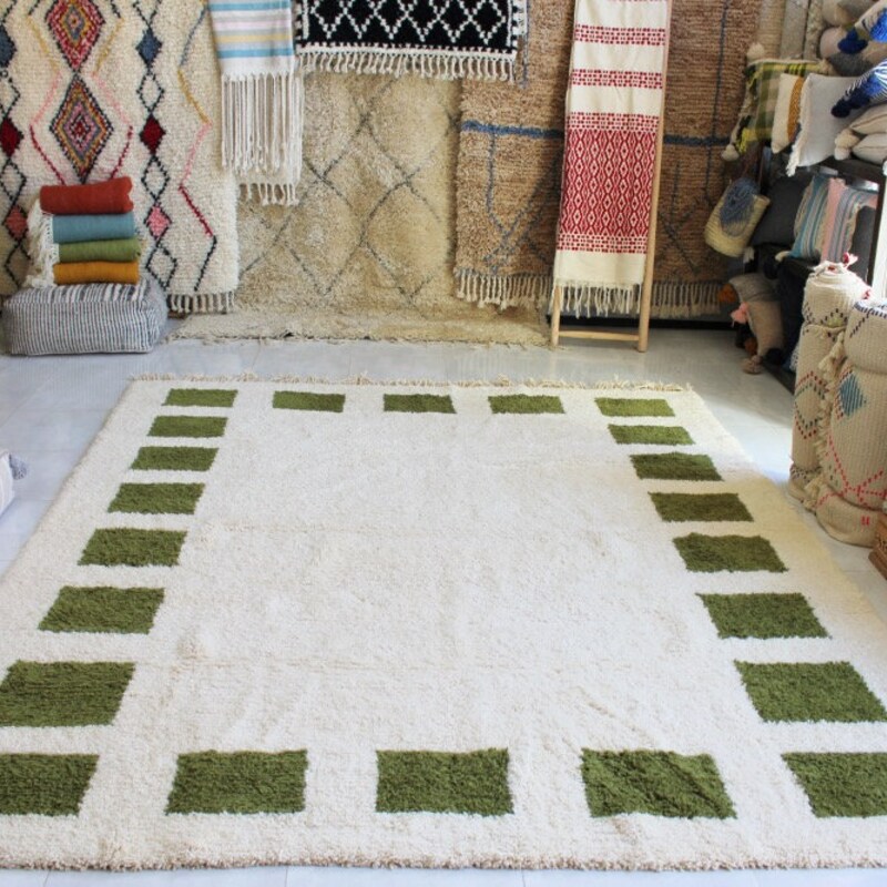 Green Moroccan Rug - Etsy