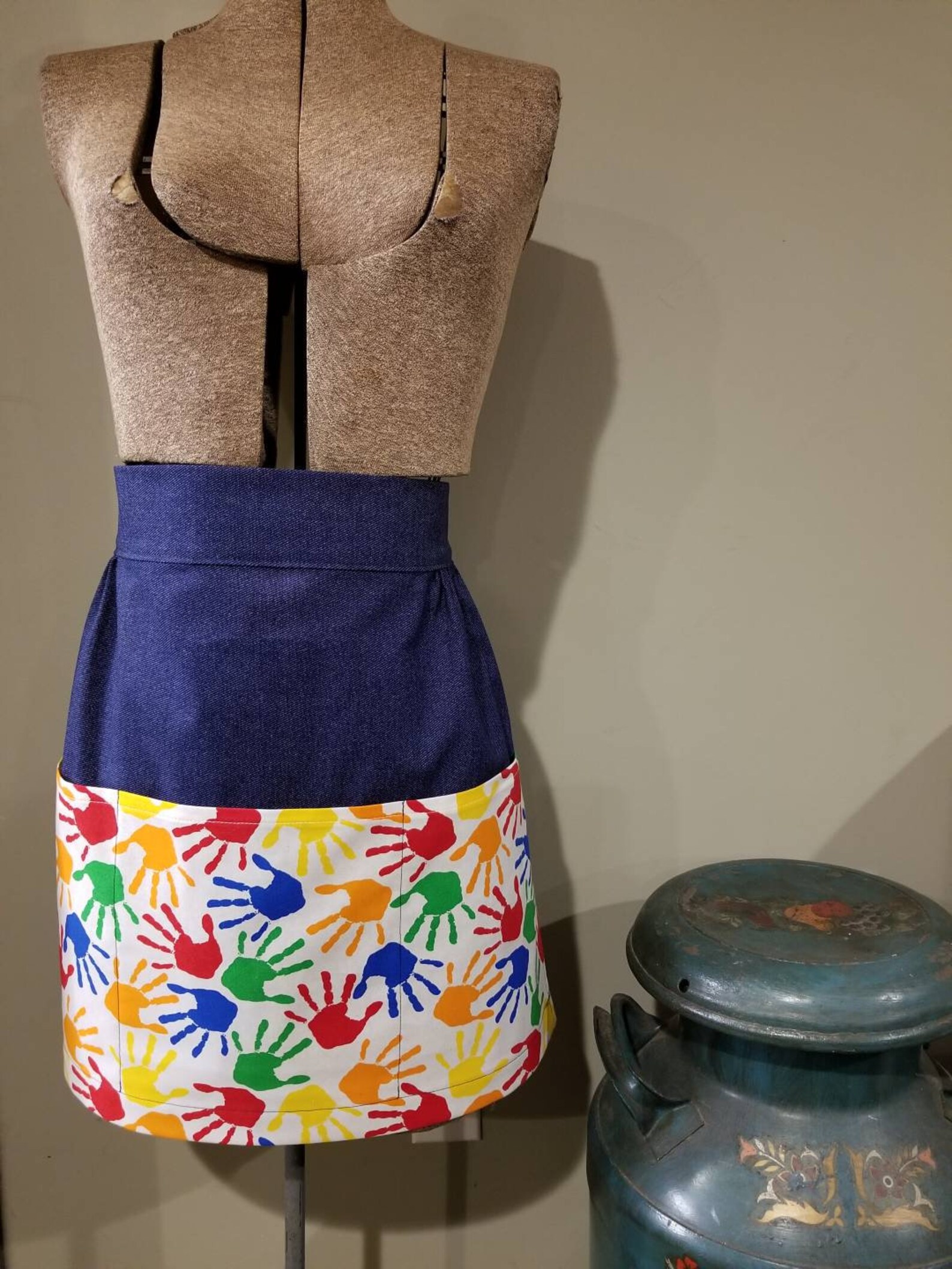 Handprint Half Apron - Etsy