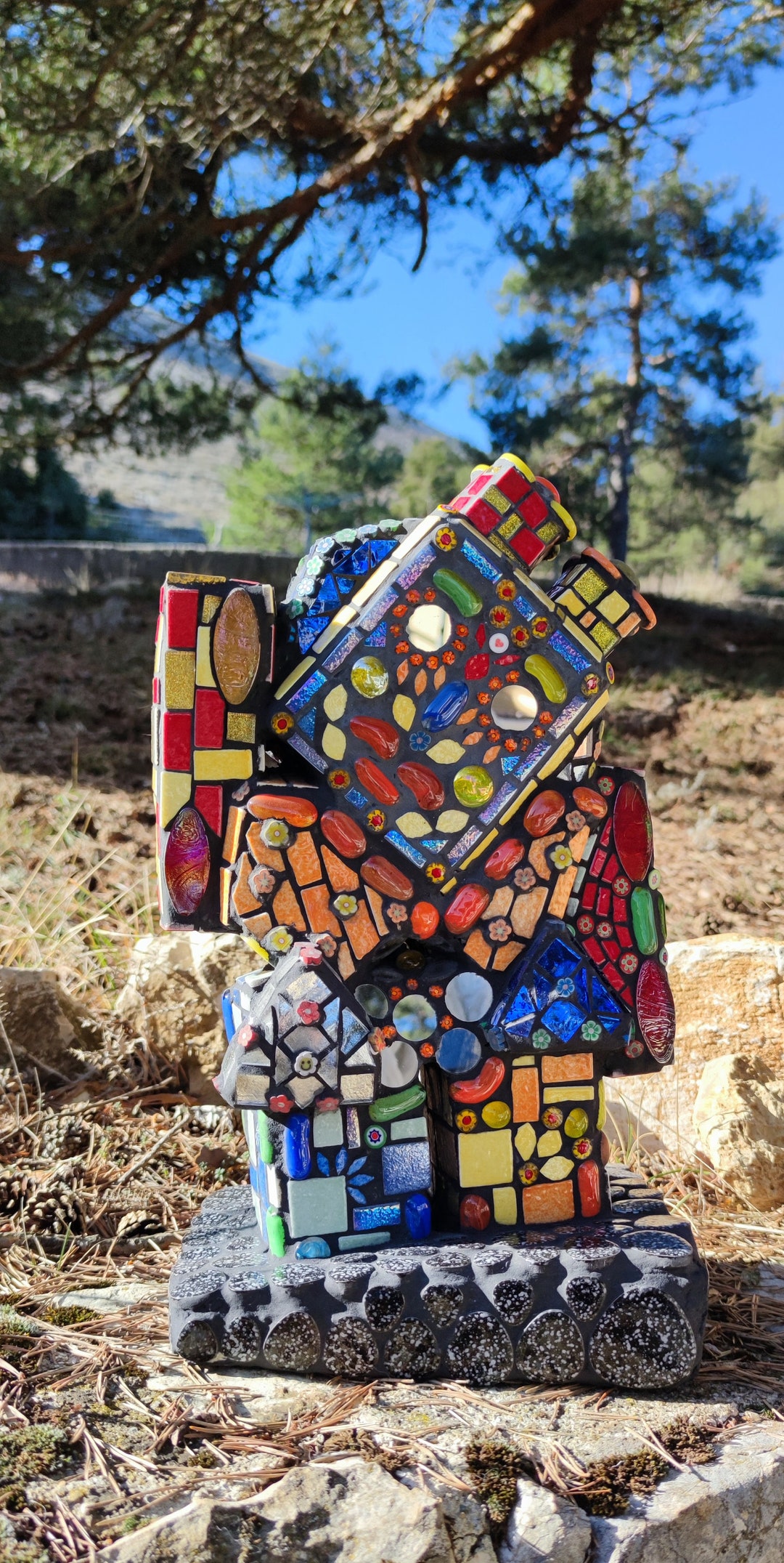 Petit robot rigolo -Sculpture en mosaïque - robot gamer- robot en ...