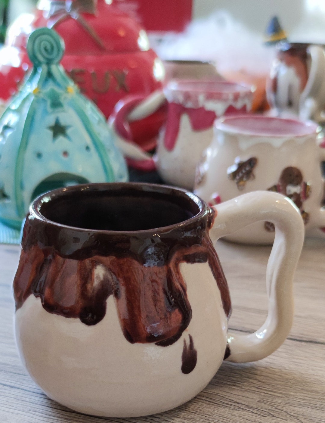 Chocolate Dripping Mug Hot Chocolate Mug Christmas Mug Gourmet Mug - Etsy