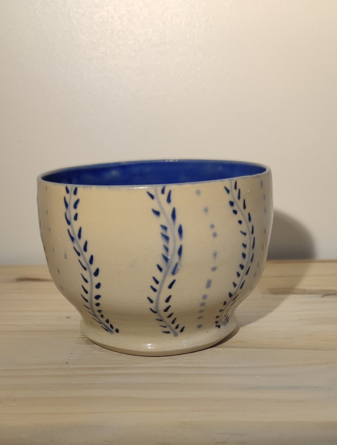 Ceramic Bowl With Blue Frieze Pattern Breakfast Bowl - Etsy