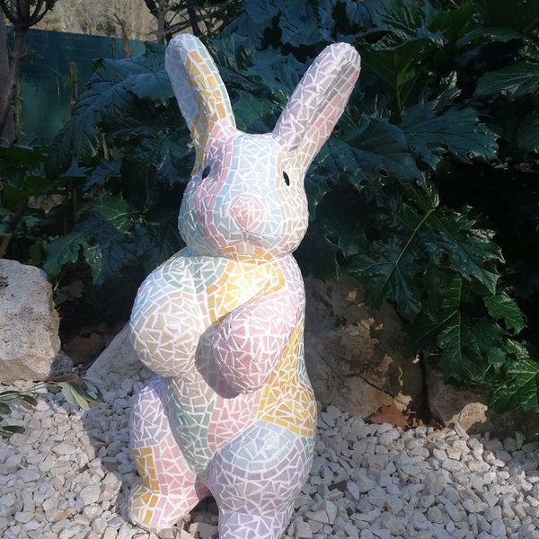 Rabbit Mosaic - Etsy