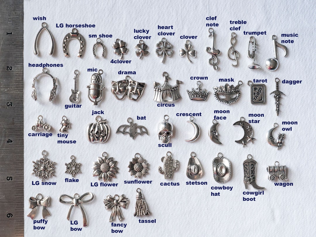Individual Silver Charms for Charm Jewelry - Etsy