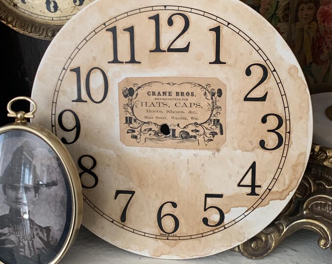 Vintage Crane Bros. Clock Face - Etsy