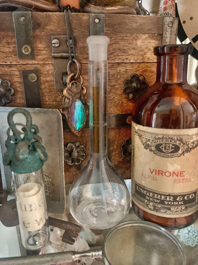 Vintage Glass Science Experiment Flask - Etsy