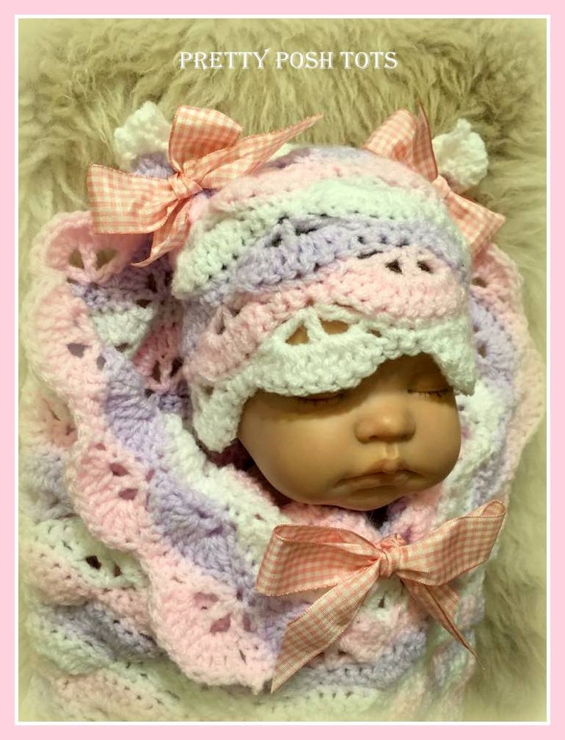 Cuddle Cocoon Hat and Blanket Crochet Pdf Pattern - Etsy