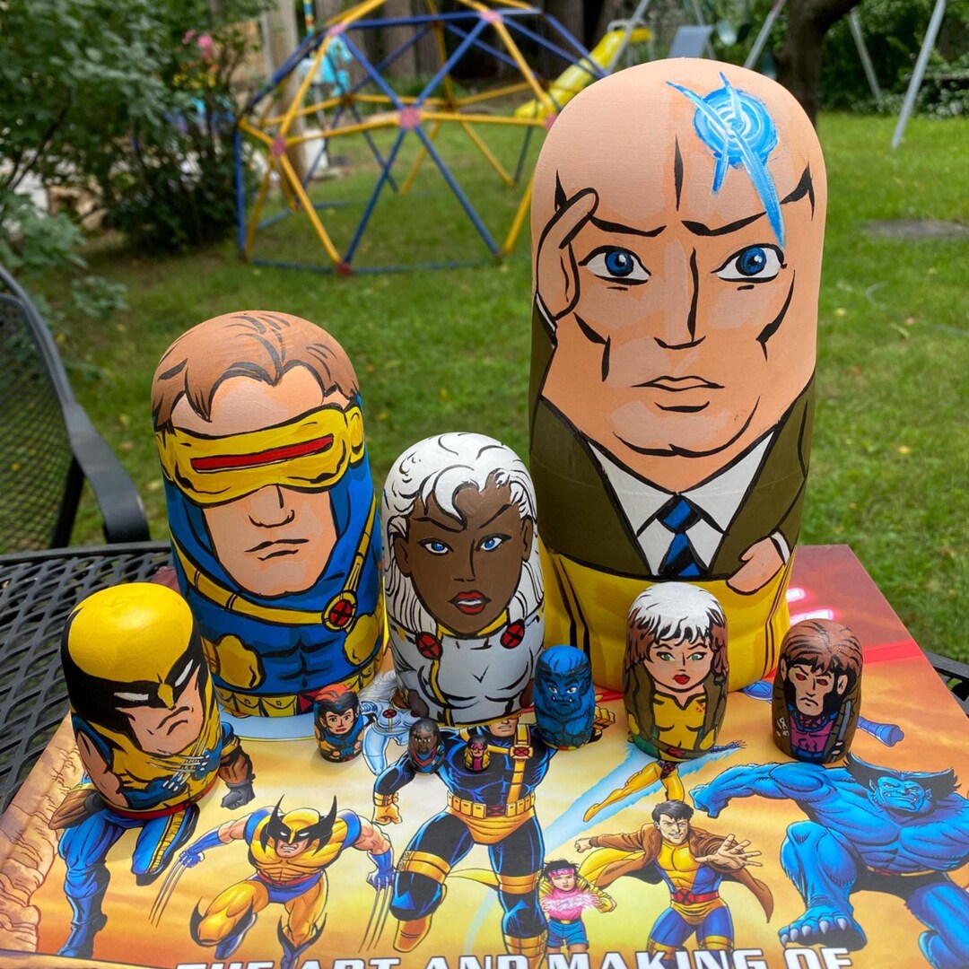 X-men the Animated Series Nesting Dolls Set of 10 - Etsy
