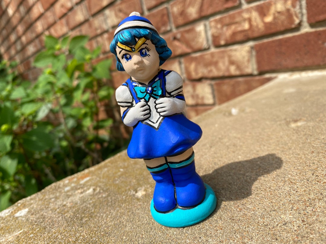 Sailor Mercury Custom Upcycled Figurine - Etsy