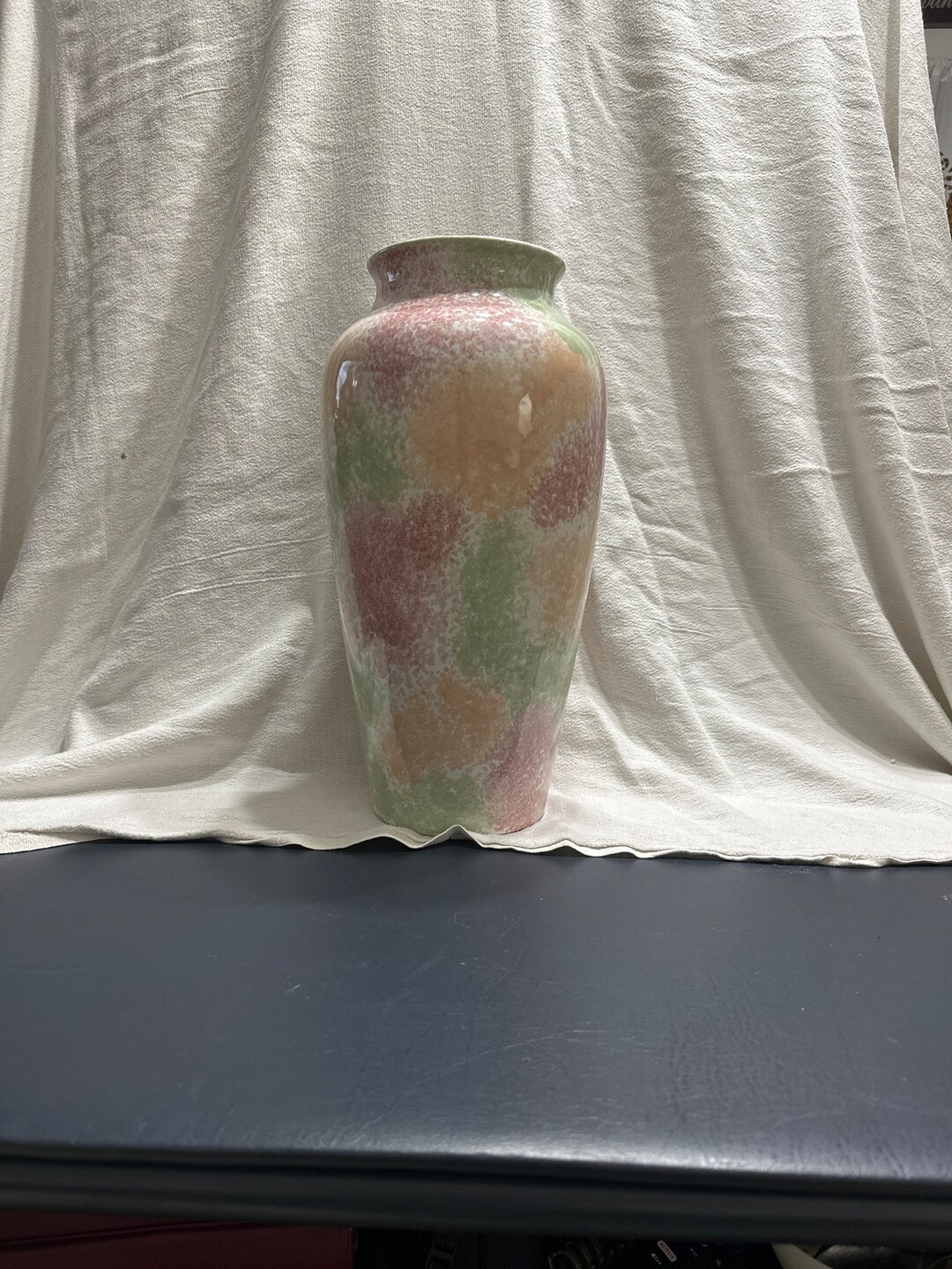 Vintage Harris Potteries Colorful Vase - Etsy