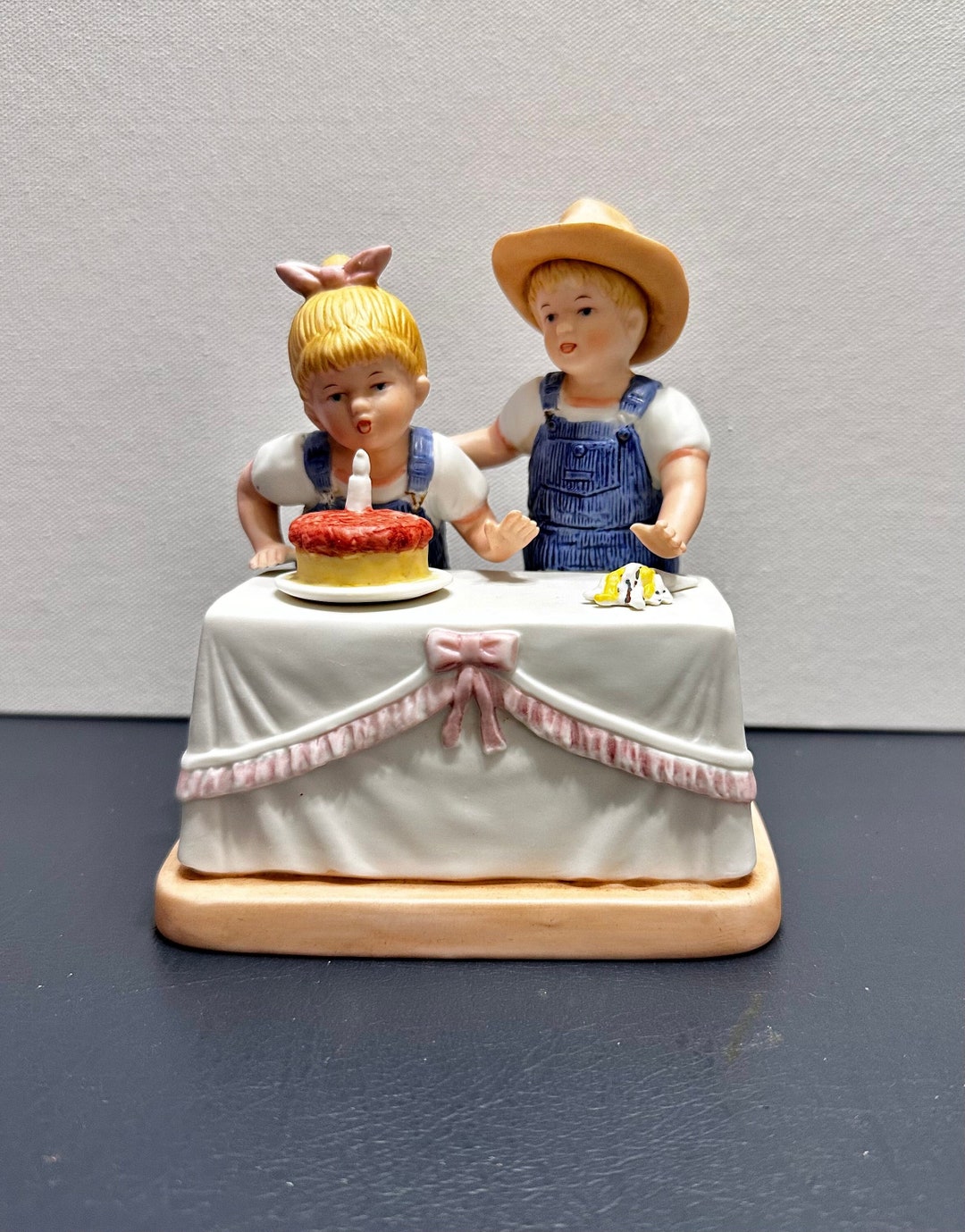 Homco Home Interiors Denim Days “happy Birthday” #1520 - 1985 - Etsy
