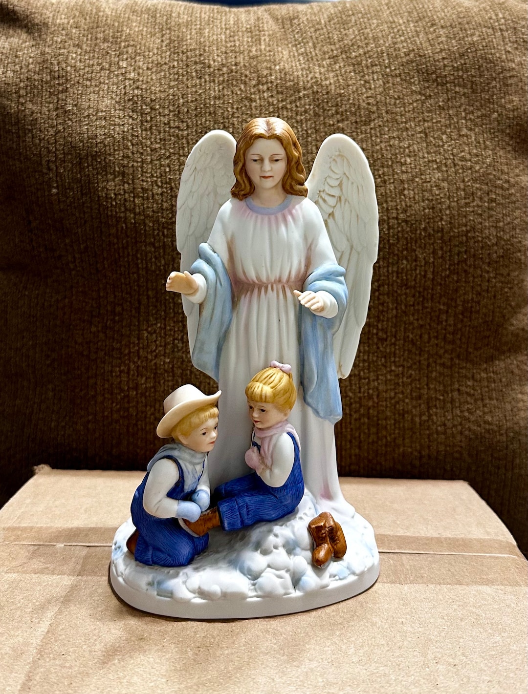 Homco Home Interiors Denim Days guardian Angel 8822 1997 - Etsy
