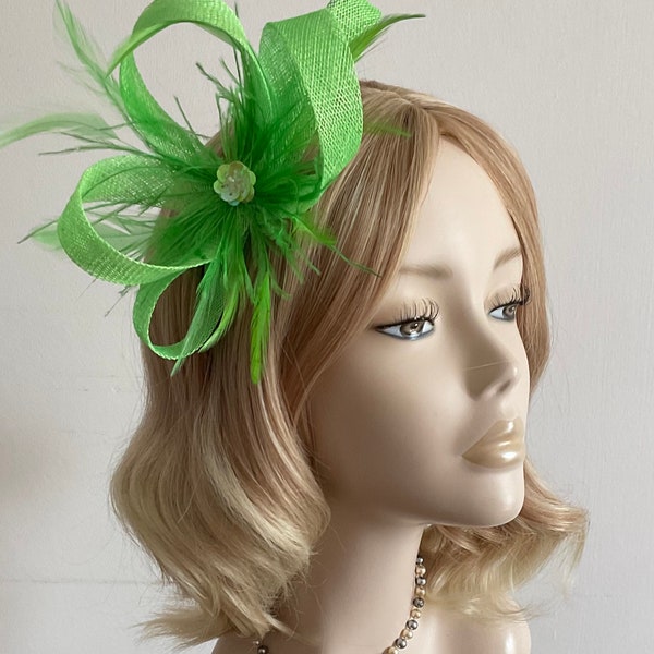 Green Fascinator - Etsy