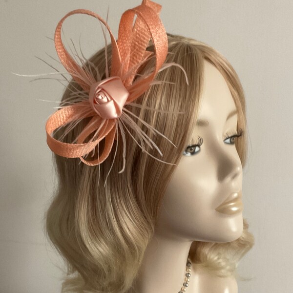 Peach Fascinator - Etsy