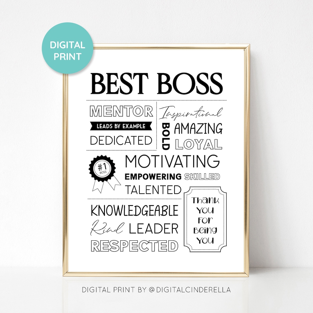 Best Boss Printable Quote Best Boss Digital Download Best Boss Quote ...