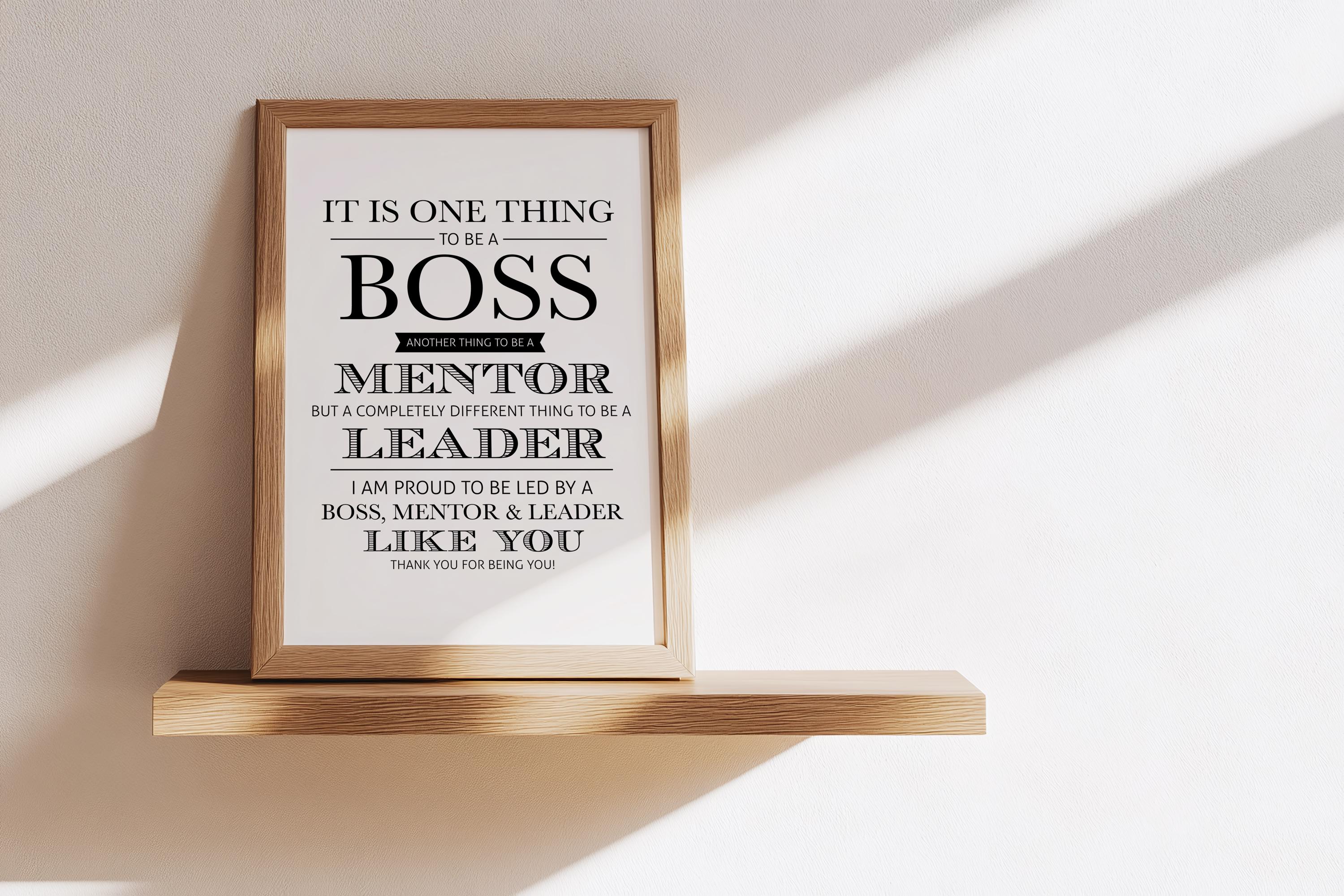 Boss Mentor Leader Appreciation Print: Thank You Gift (digital Download ...