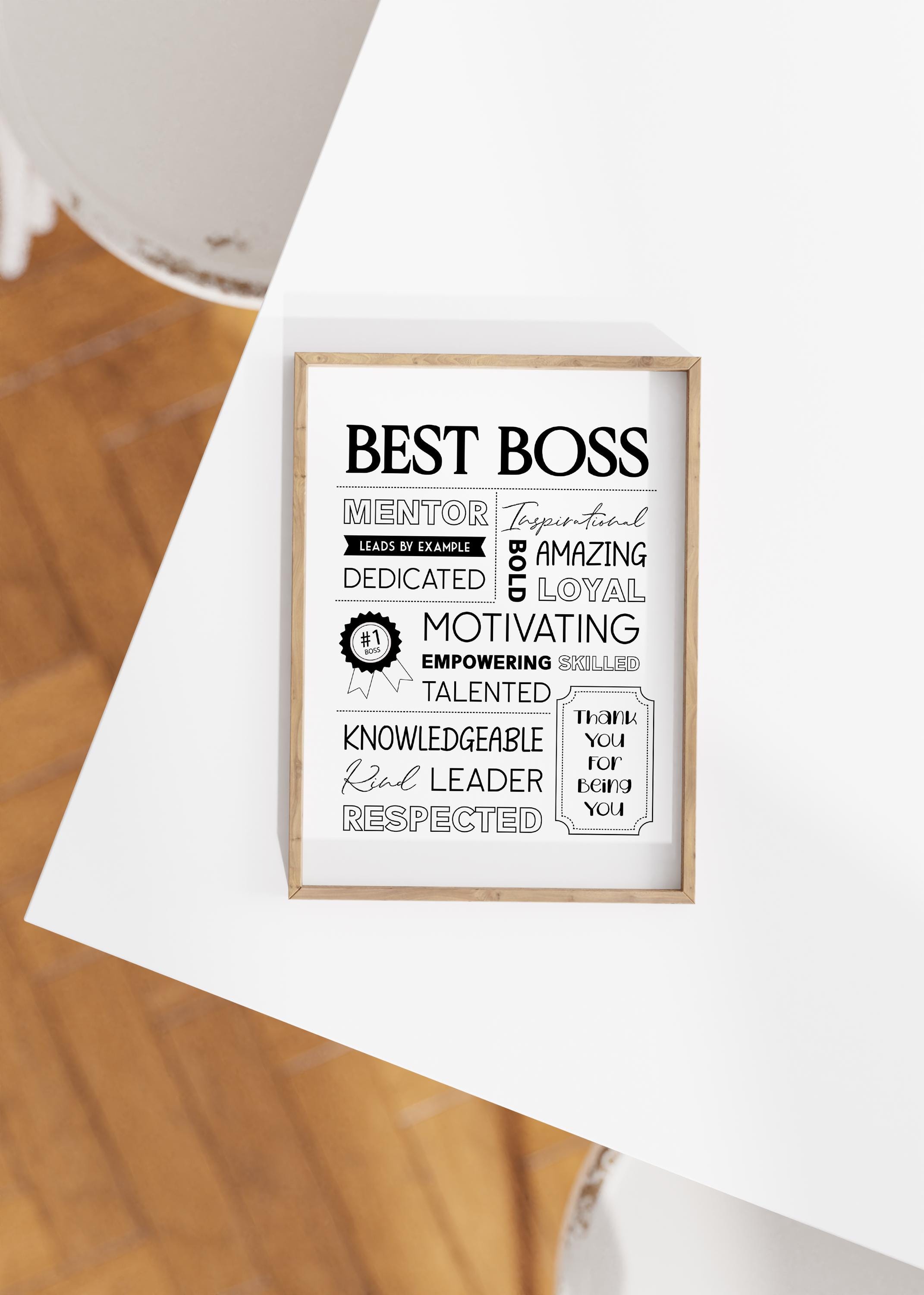 Boss Day Gift Printable Best Boss Quote Gift Inspirational Office Decor ...