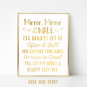 Inspirational Gold Foil Prints 8x10, Gold Foil Wall Art, Inspirational ...