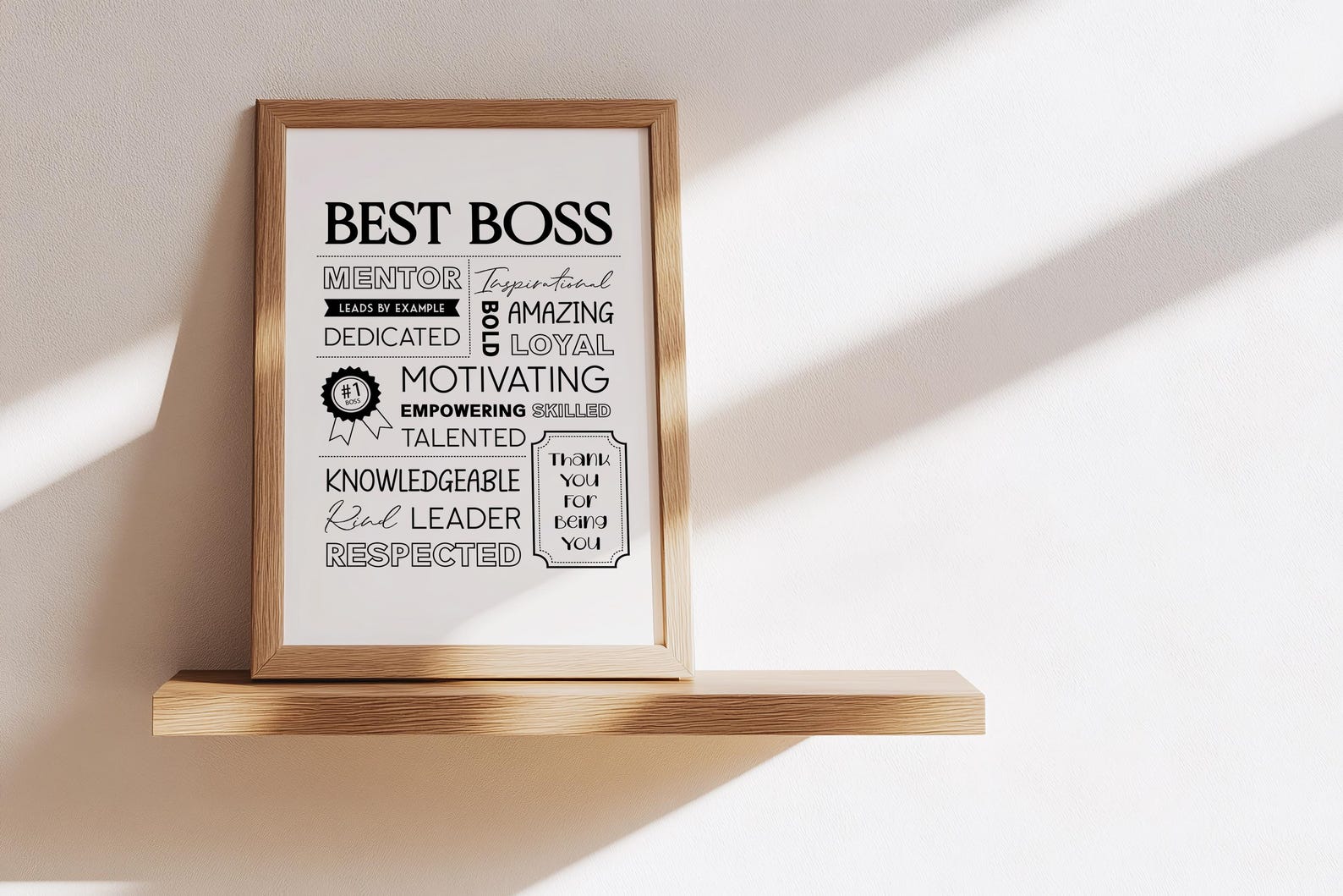 Boss Day Gift Printable Best Boss Quote Gift Inspirational Office Decor ...