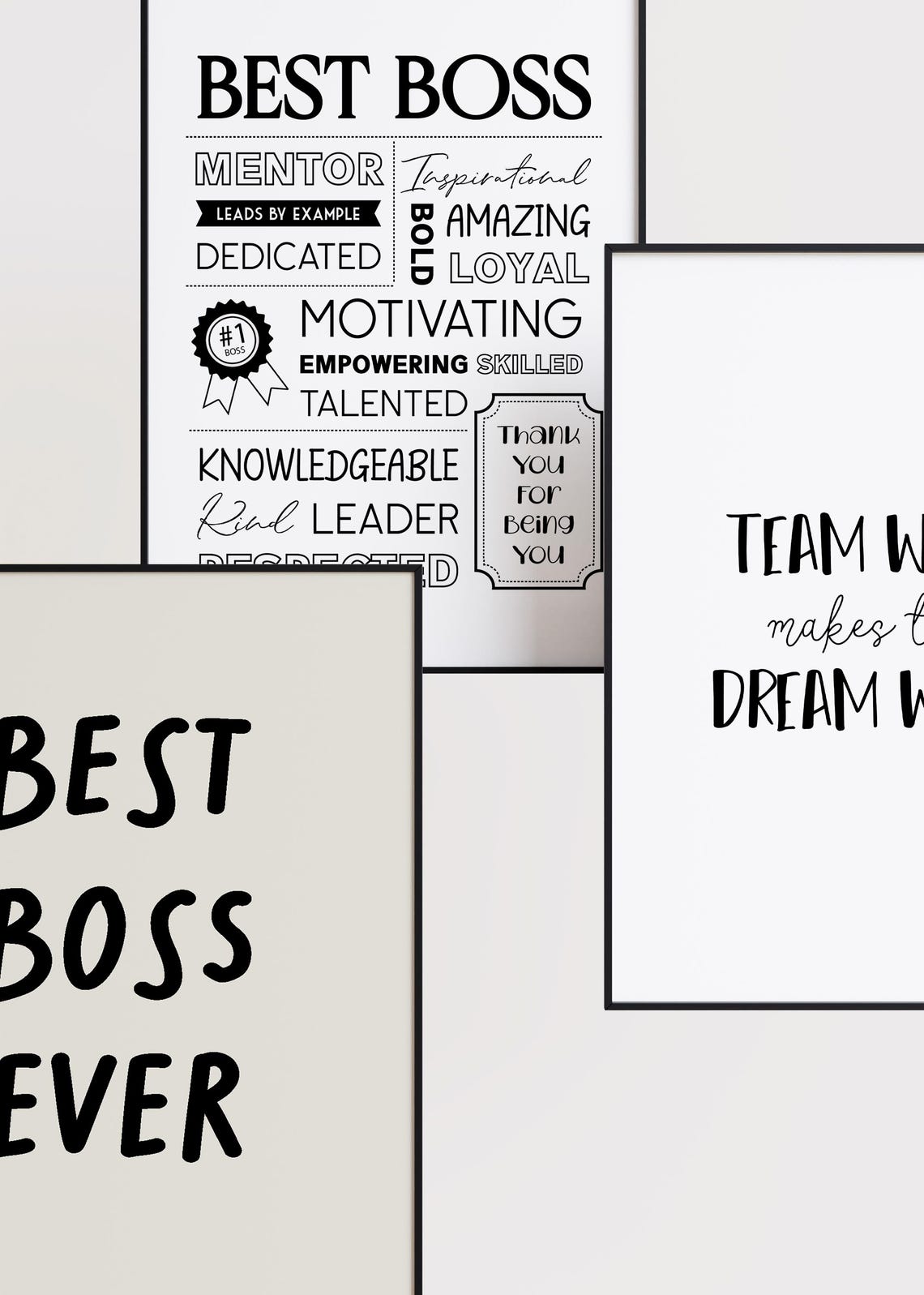 Boss Day Gift Printable Best Boss Quote Gift Inspirational Office Decor ...
